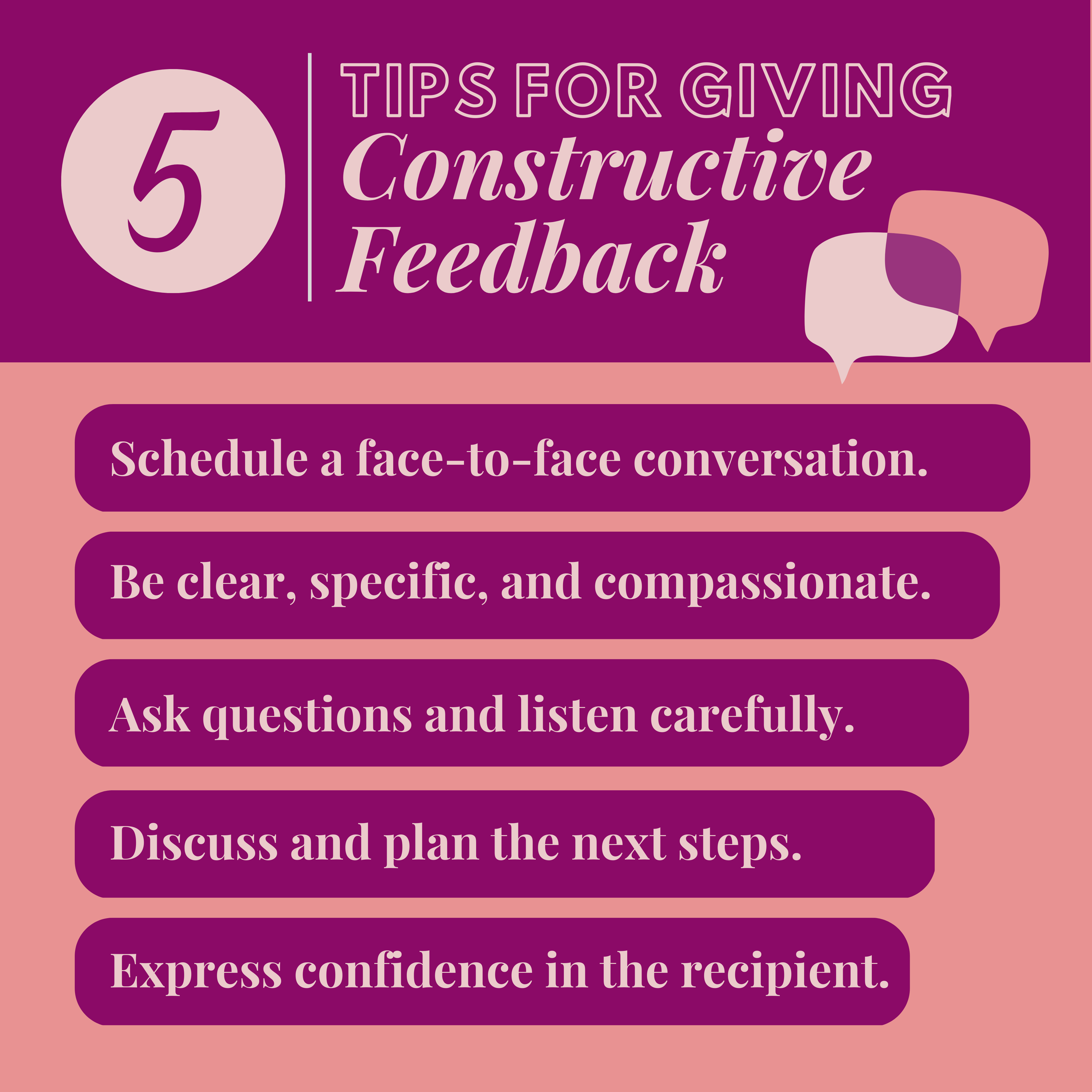 Five Tips for Giving Constructive Feedback • TechNotes Blog - raybet苹果 ...